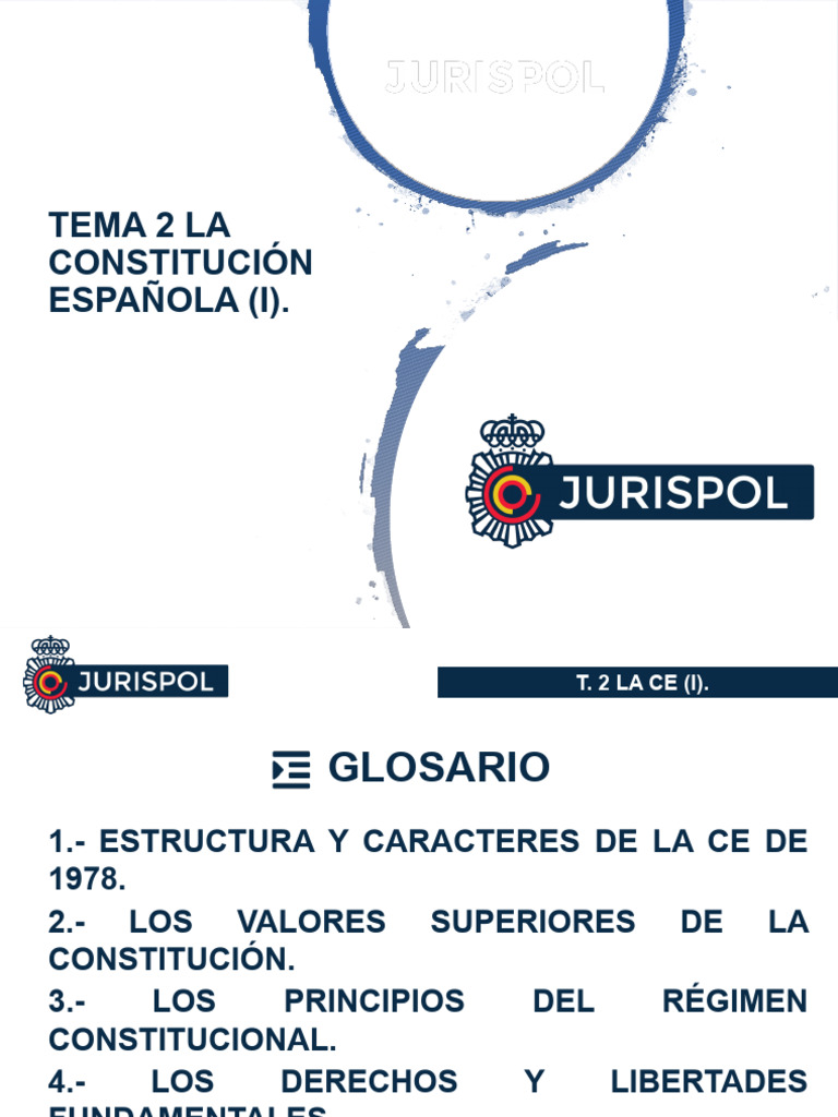Eb - Tema 2 - Constitucion Española (I) | PDF | Constitución | Derechos