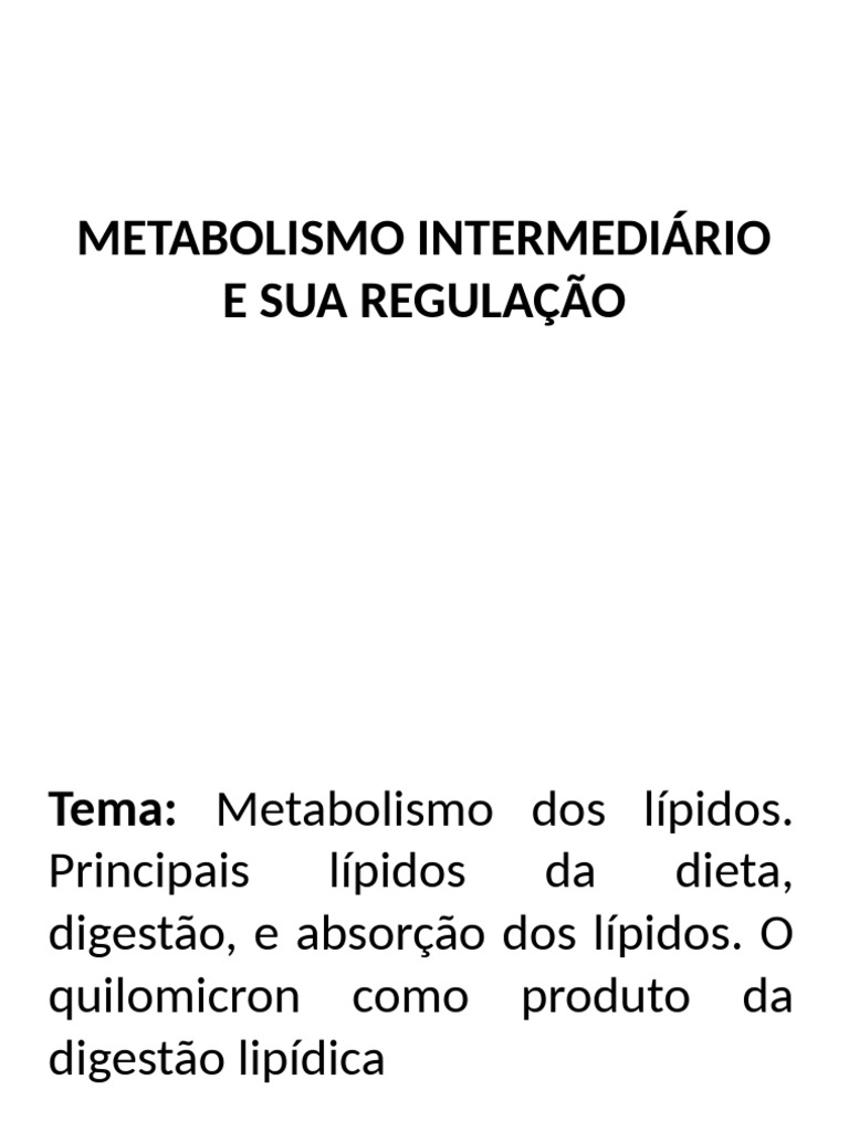 Digestão e Metabolismo dos Lípidos | PDF | Lipídio | Digestão
