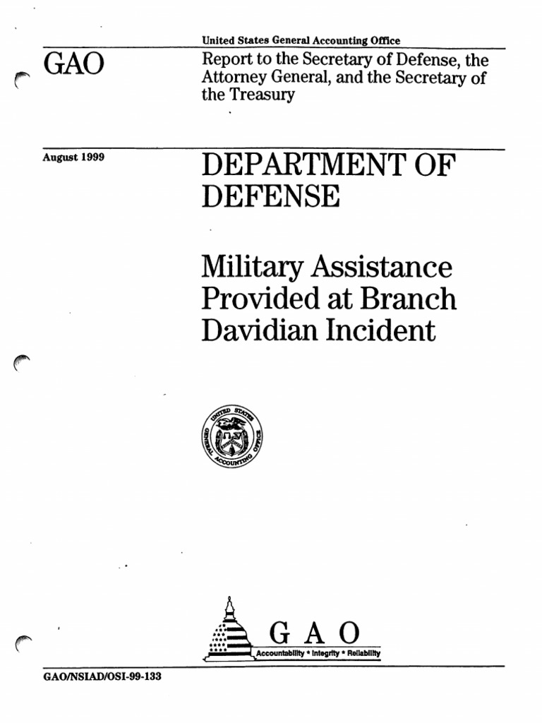 11 GAO Department of Defense | PDF | Bureau Of Alcohol