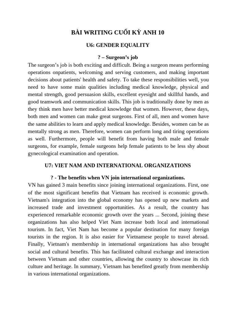 BÀI WRITING CUỐI KỲ ANH 10 | PDF | Educational Technology | Air Pollution