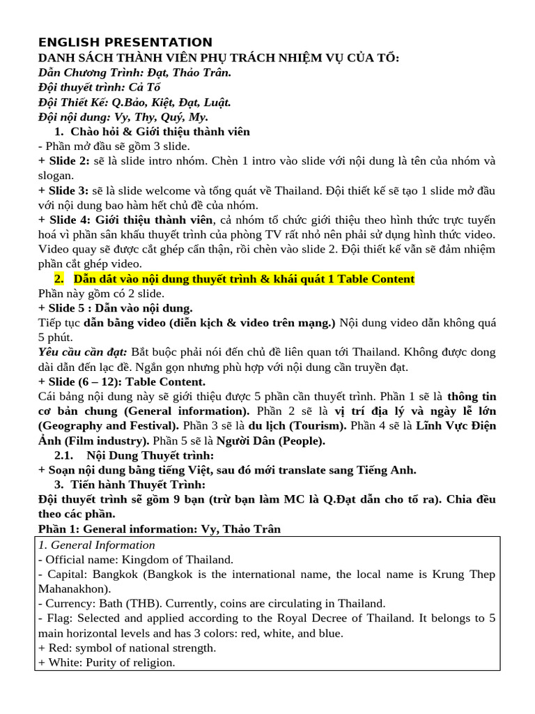 English Presentation | PDF