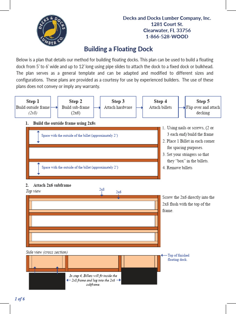 Floating Dock Instructions | PDF | Manufactured Goods