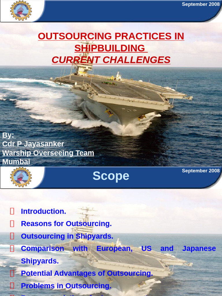 Outsourcing Practices in Shipbuilding - Current Challenges ...