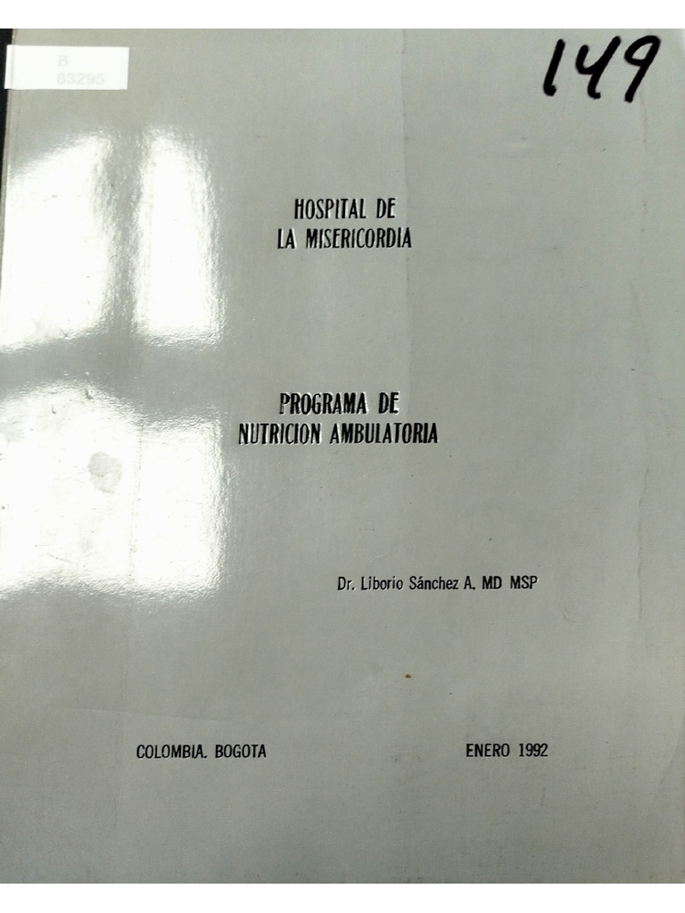 1992 - Programa de Nutrición Ambulatoria Del Hospital La Misericordia | PDF