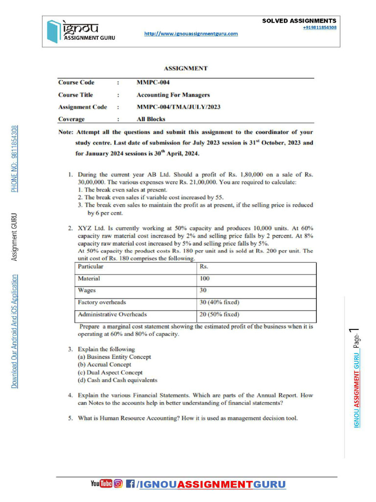 MMPC 004 EM 2023 24 IGNOUAssignmentGuru - GURUji V3rqki | PDF