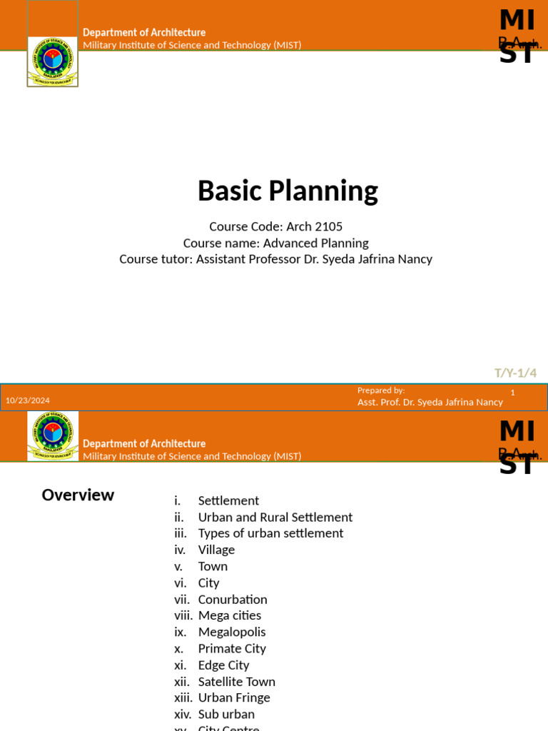 Lec 02 Definitions and Types of Planning | PDF | Metropolitan Area | Suburb