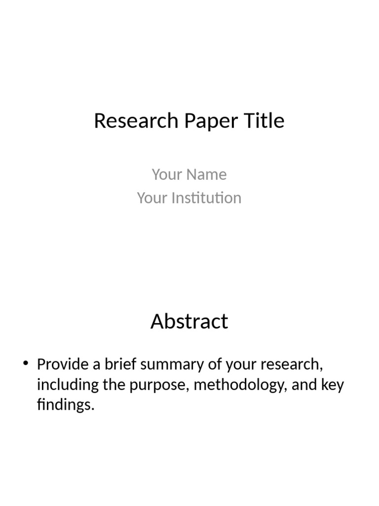 Research Paper Presentation | PDF | Career & Growth | Art