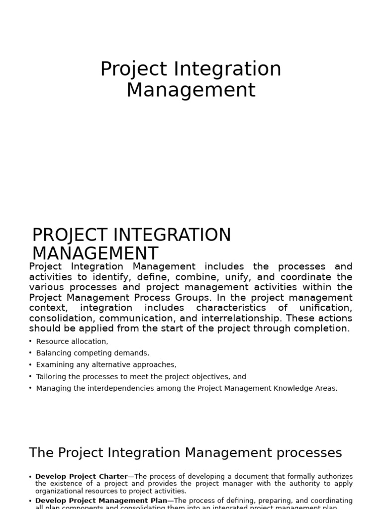 Project Integration Management | PDF | Project Management | Business
