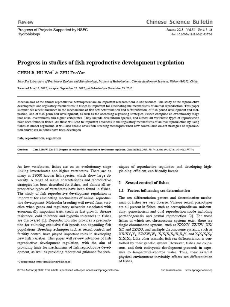 Progress in Studies of Fish Reproductive Development Regulation | PDF | Estrogen | Luteinizing ...