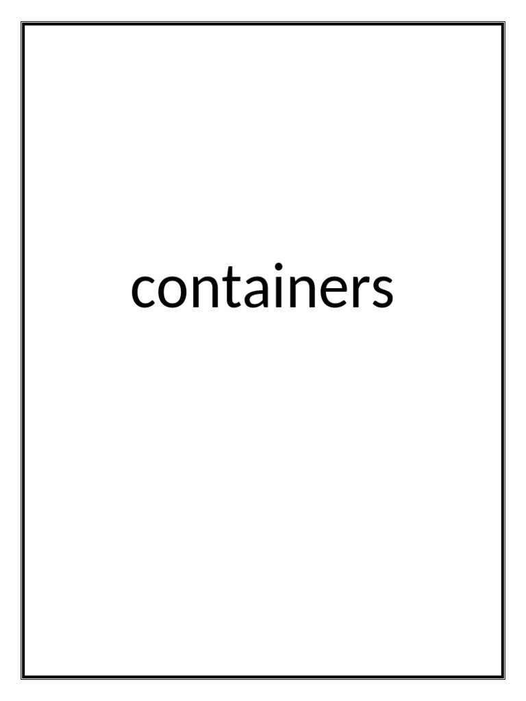 containers | PDF