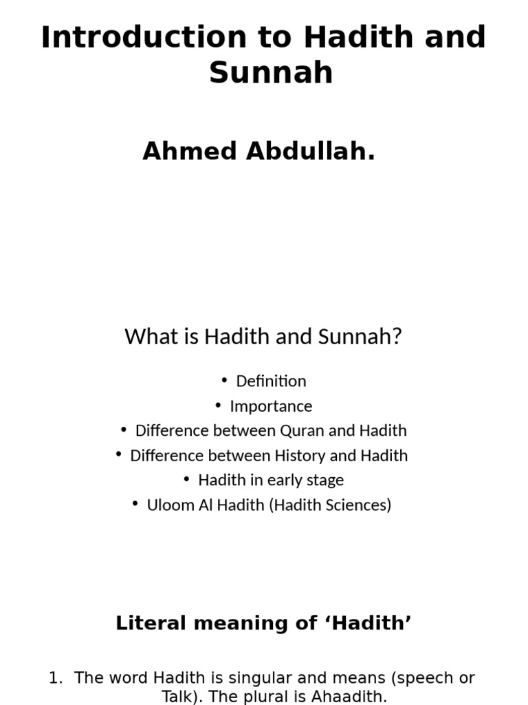 Hadith & Sunnah | PDF | Hadith | Banu Hashim