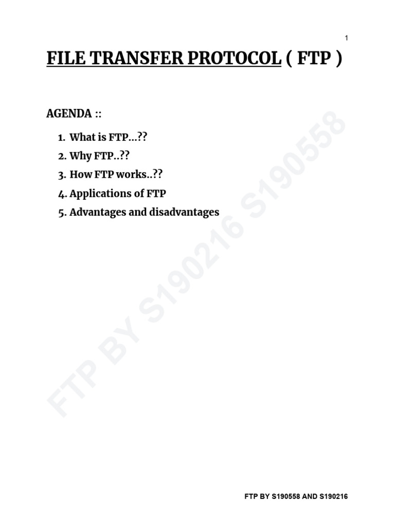 Understanding File Transfer Protocol (FTP) | PDF | File Transfer Protocol | Data Transmission