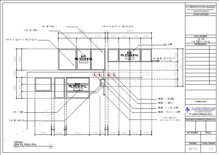 001.denah Ipal 1 | PDF