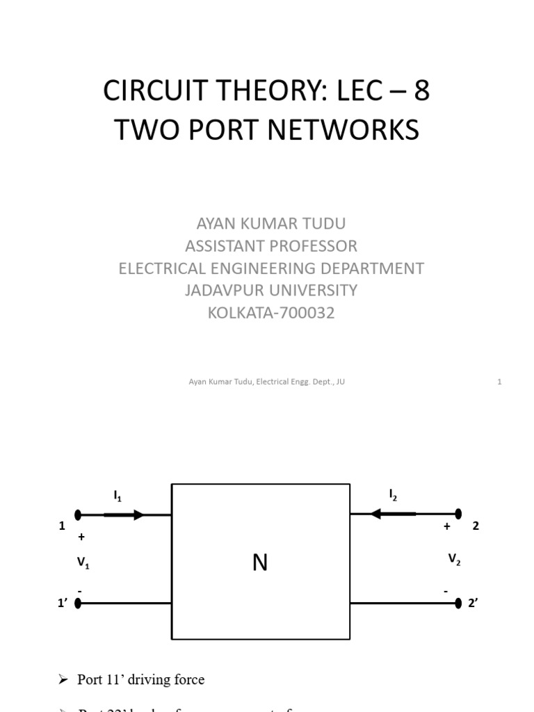 Circuit Theory - Akt - Lec - 8 | PDF | Network Analysis (Electrical Circuits) | Electrical Impedance