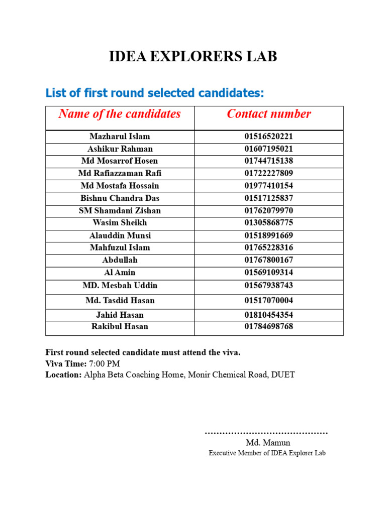 Idea Explorers Lab | PDF