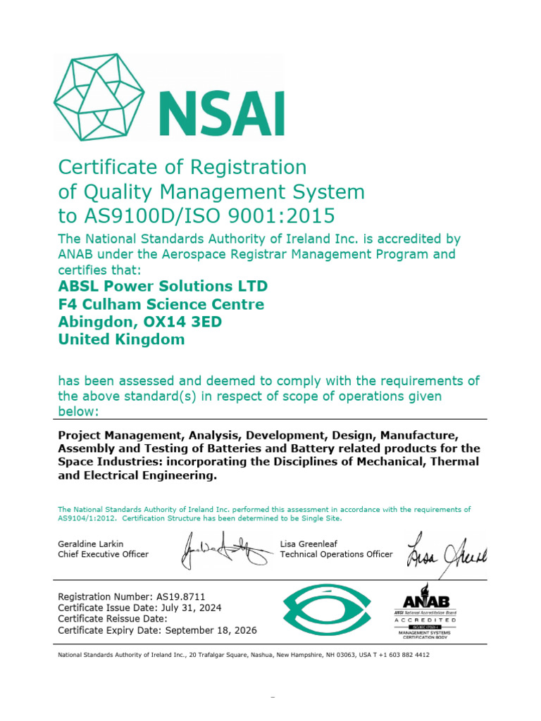 NSAI Culham-Iso-9001-2015-Exp-09-18-2026 | PDF