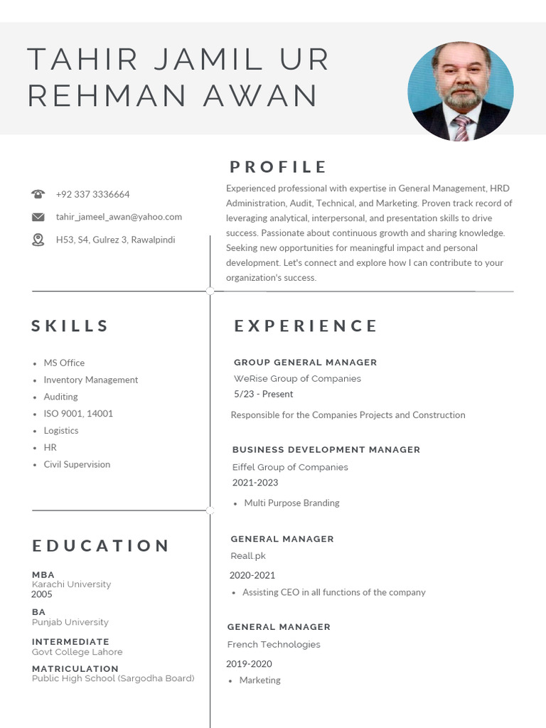 (New) Tahir J. R. Awan - Updated CV - Nov 23 | PDF | Business | Economies