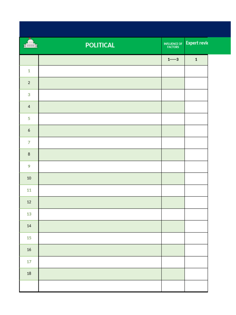 PESTLE EXCEL EXAMPLE For Marketing | PDF | Business Intelligence ...
