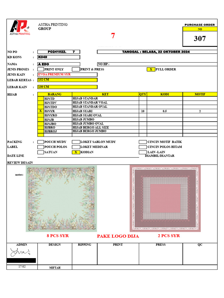 Po Oktober 2024 - Cetak Po - 2024-10-22T170332.708 | PDF