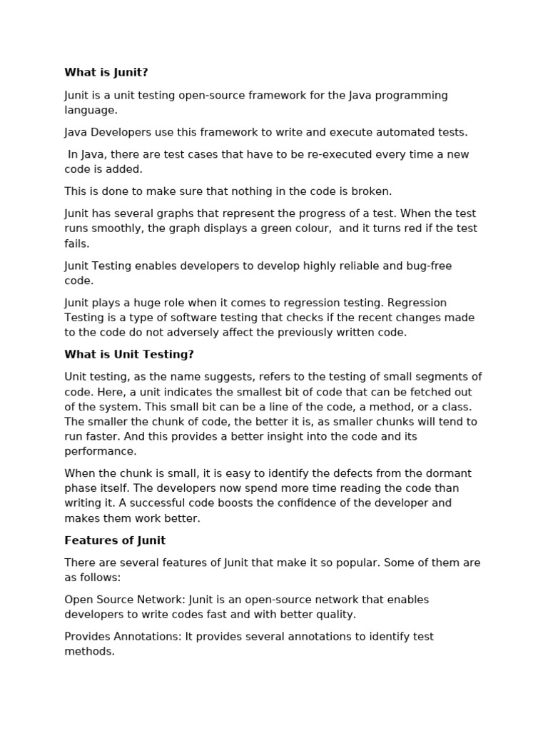 Junit 1 | PDF