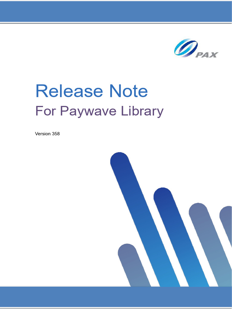 Release Note For Paywave Library | PDF | Credit Card | Computer Engineering