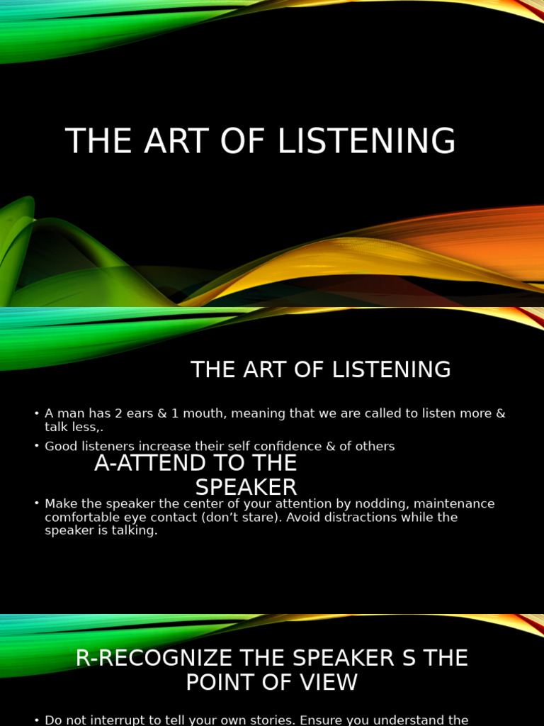 The Art of Listening | PDF