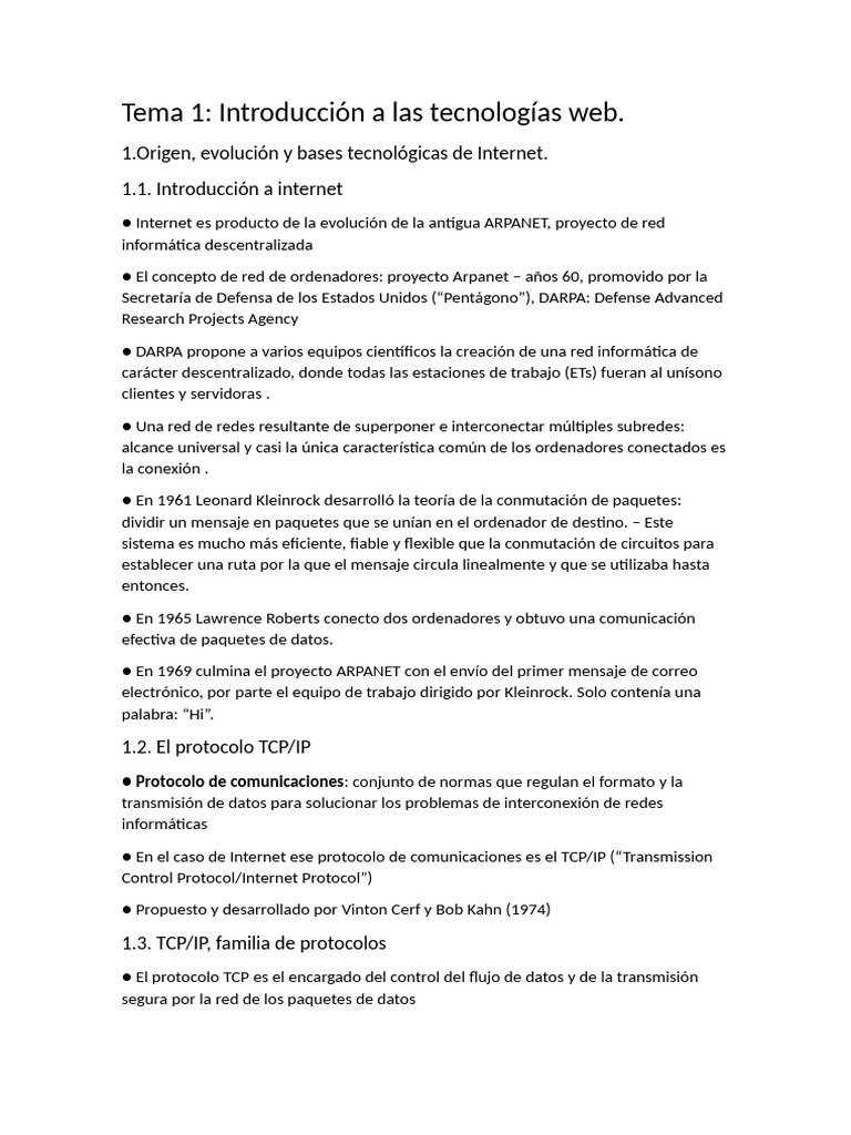 Tema 1 CSID | PDF | Dirección IP | Red mundial