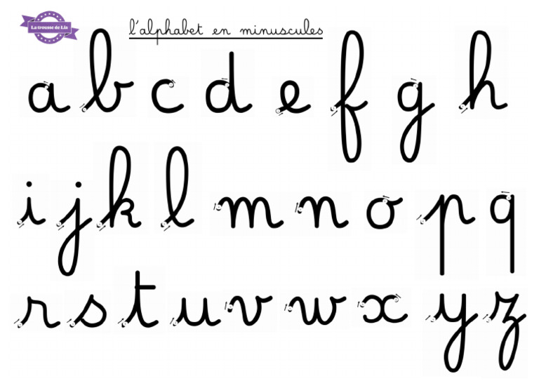 Alphabet Minuscule A4 Trousse de Lia | PDF