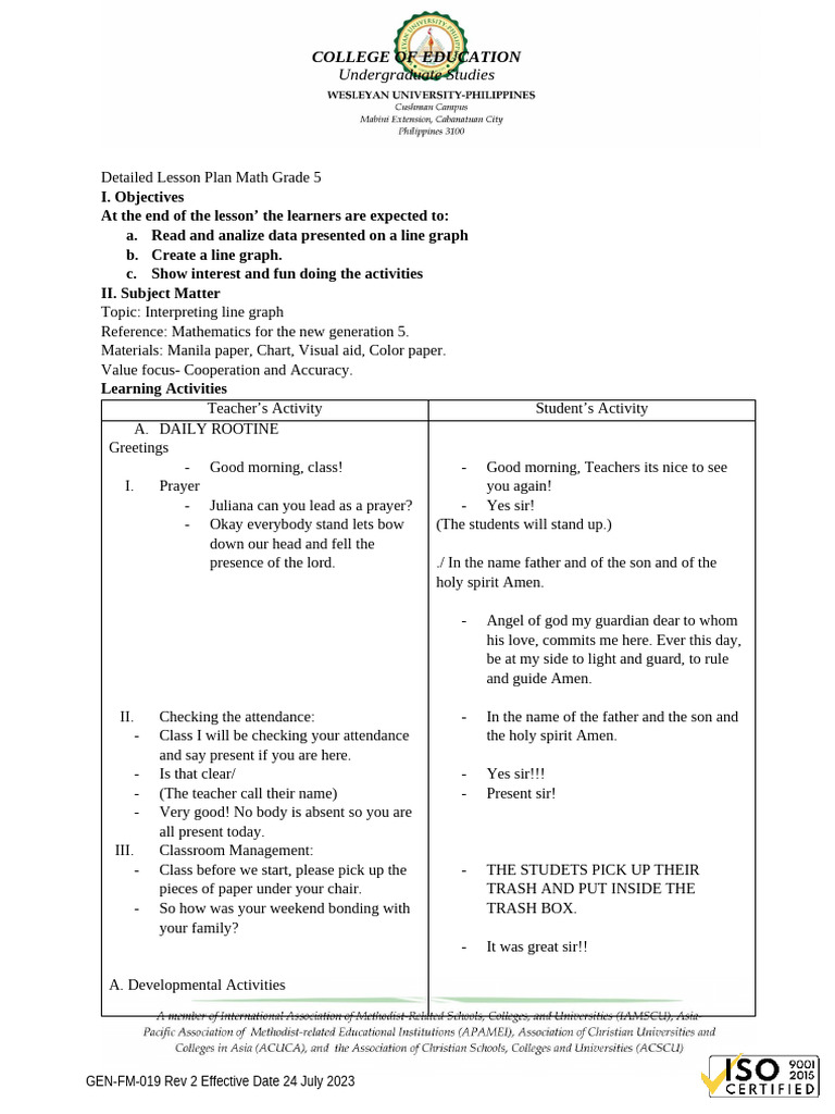 Detailed Lesson Plan Science IV-maximo | PDF | Chart | Fahrenheit
