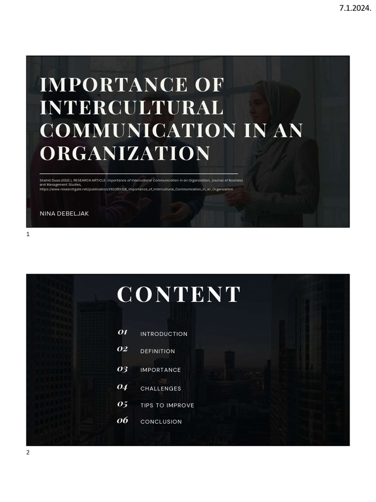 Importance of Intercultural Communication | PDF | Communication ...
