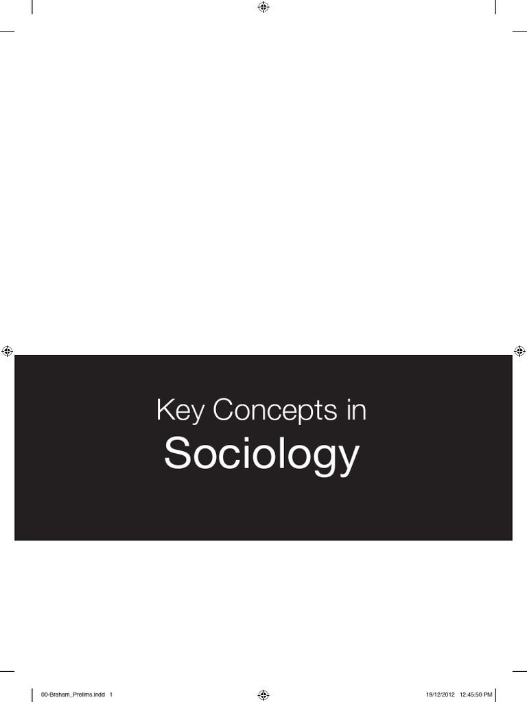 Key Concepts in Sociology Discourse | PDF | Discourse | Deviance ...