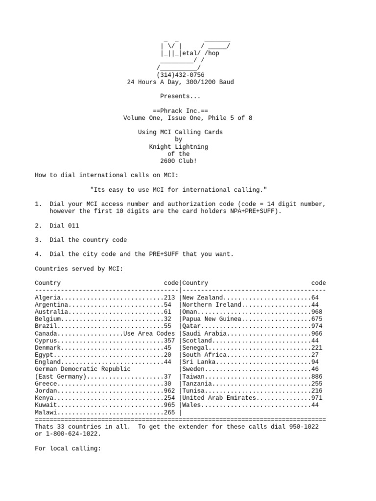 Pharck 3 | PDF | Telephony | Oral Communication