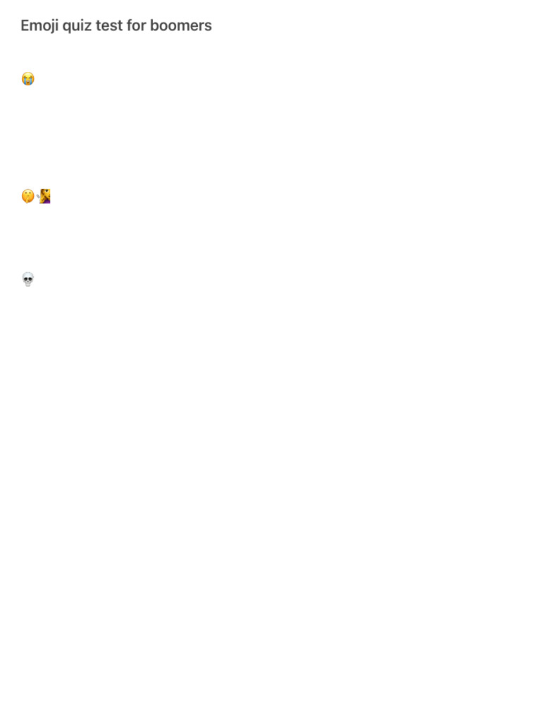 Emoji Quiz Test For Boomers 2 | PDF