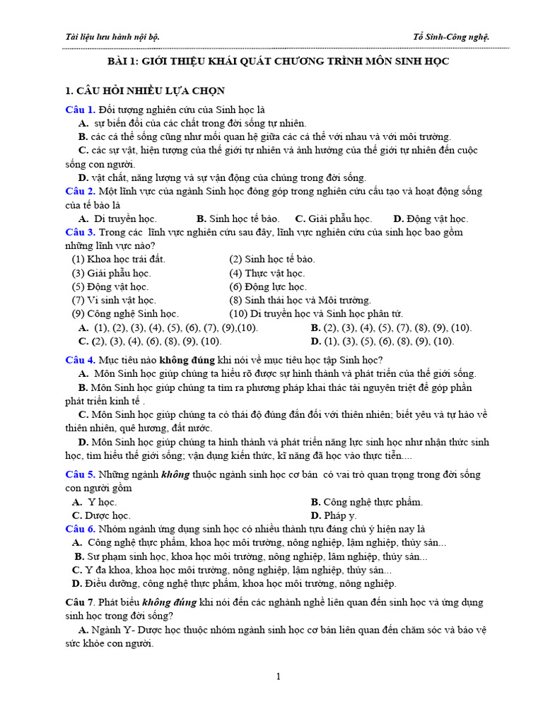 SH10 TÀI LIỆU HS | PDF