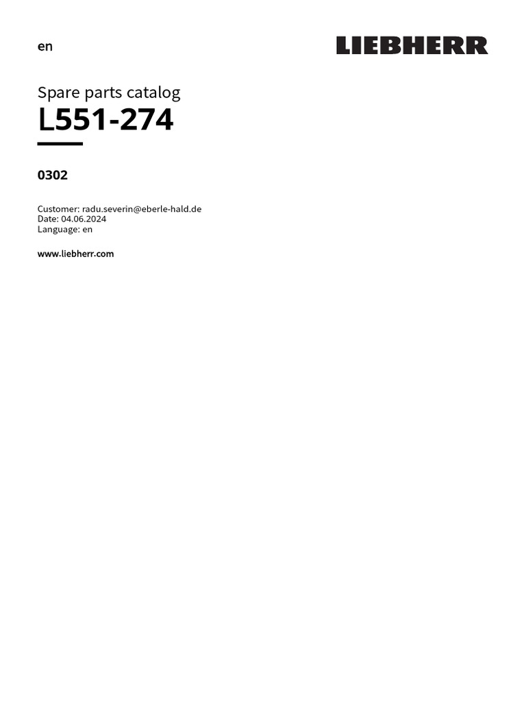Liebherr L551-274 - (0302) - 240604 - 012721 | PDF | Piston | Screw