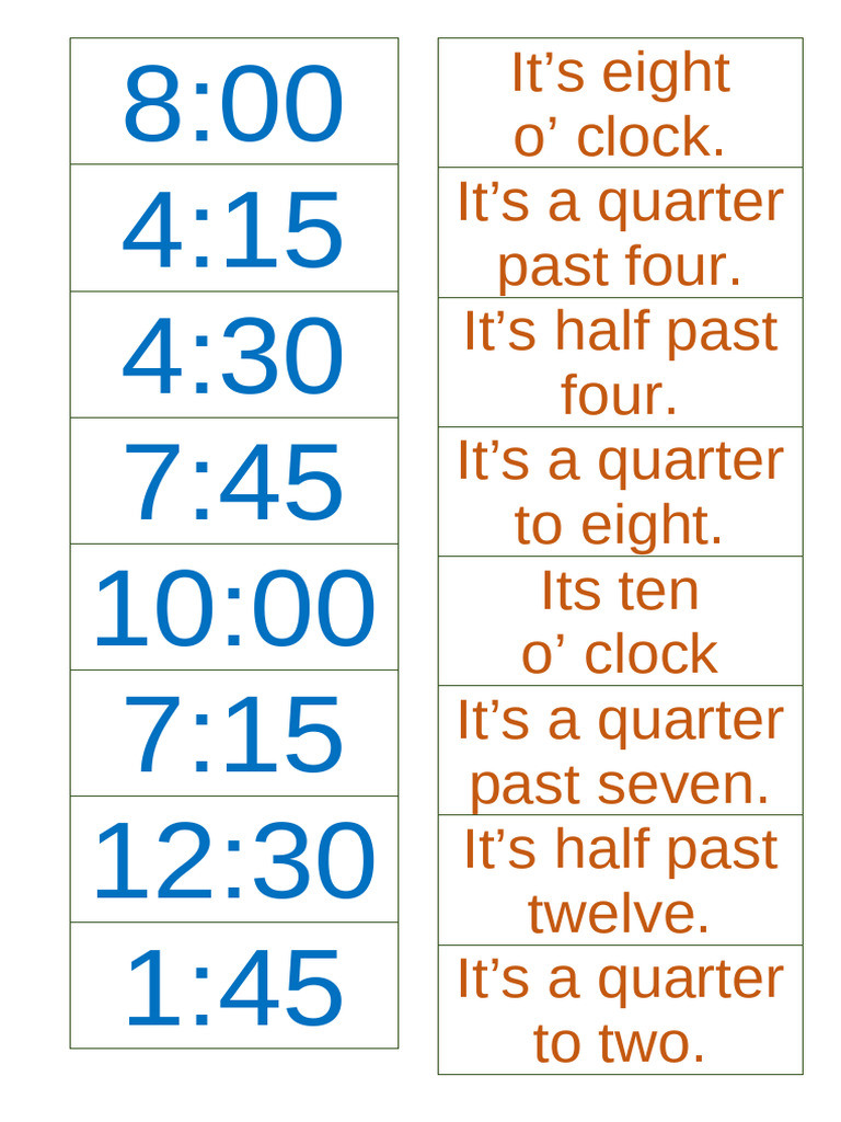 Memory Game The Time | PDF | Foreign Language Studies