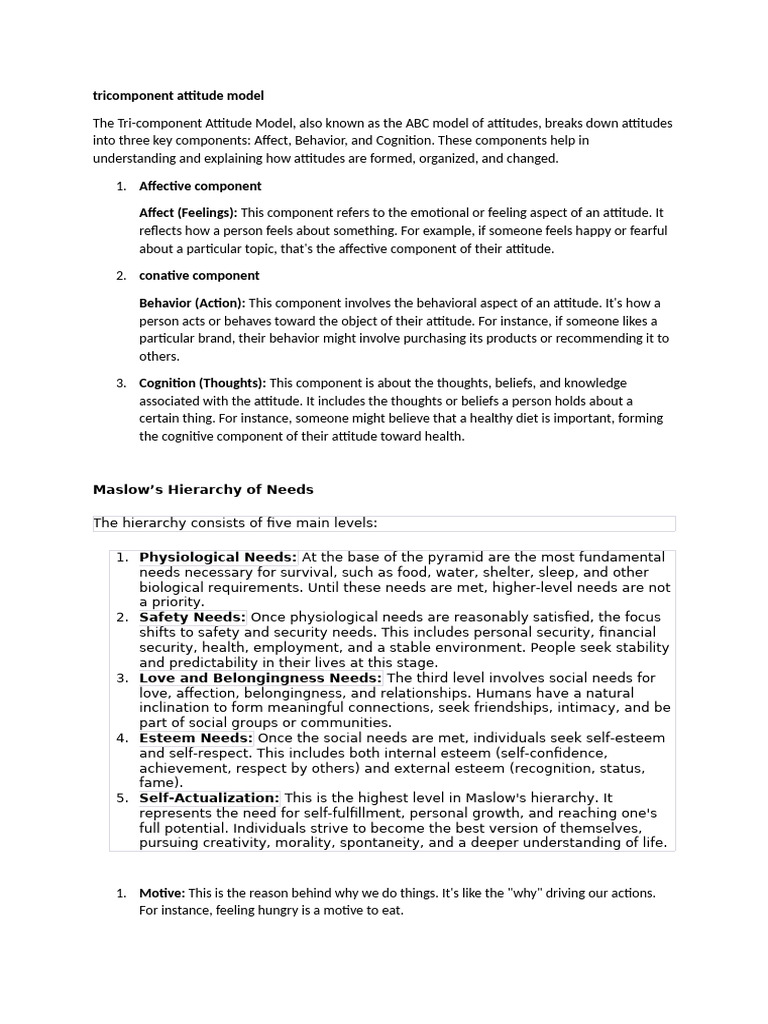 CB exam NOTES | PDF | Attitude (Psychology) | Motivational