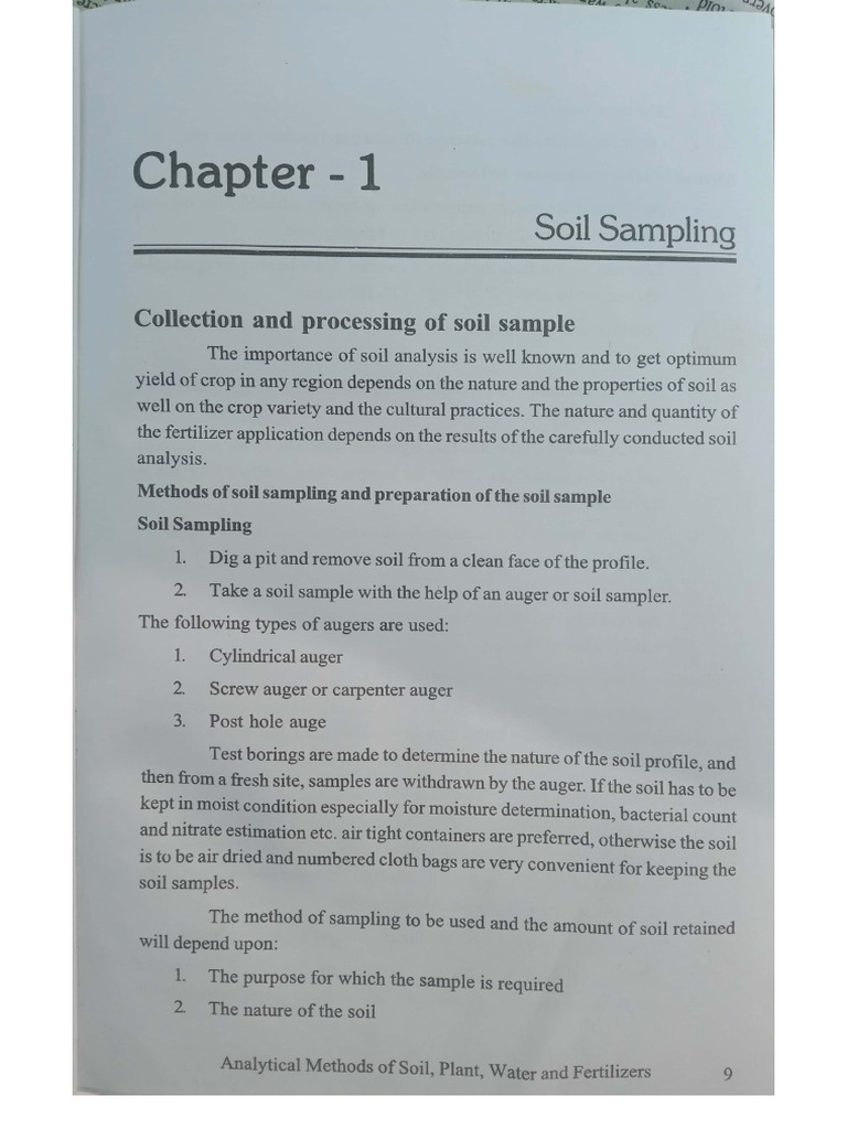 1) Soil Sampling | PDF