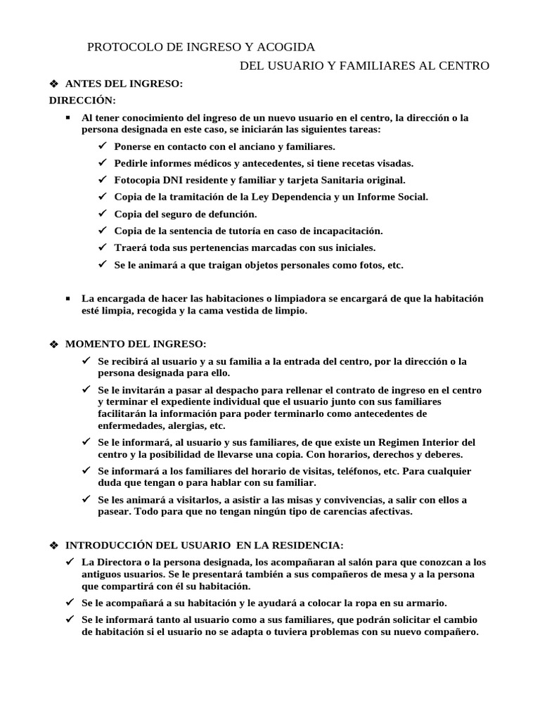 Protocolo Preparación y Adaptación | PDF