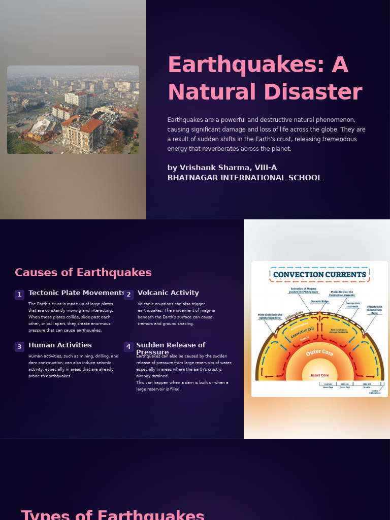 Earthquakes A Natural Disaster | PDF | Earthquakes | Tsunami