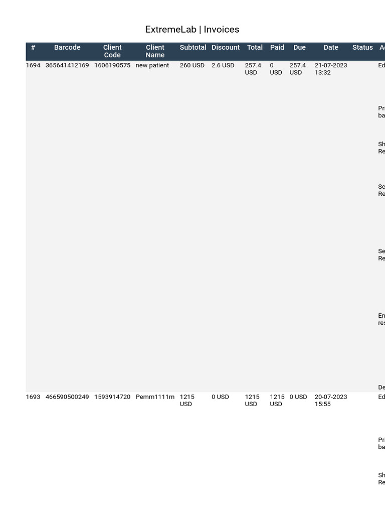 ExtremeLab Invoices | PDF