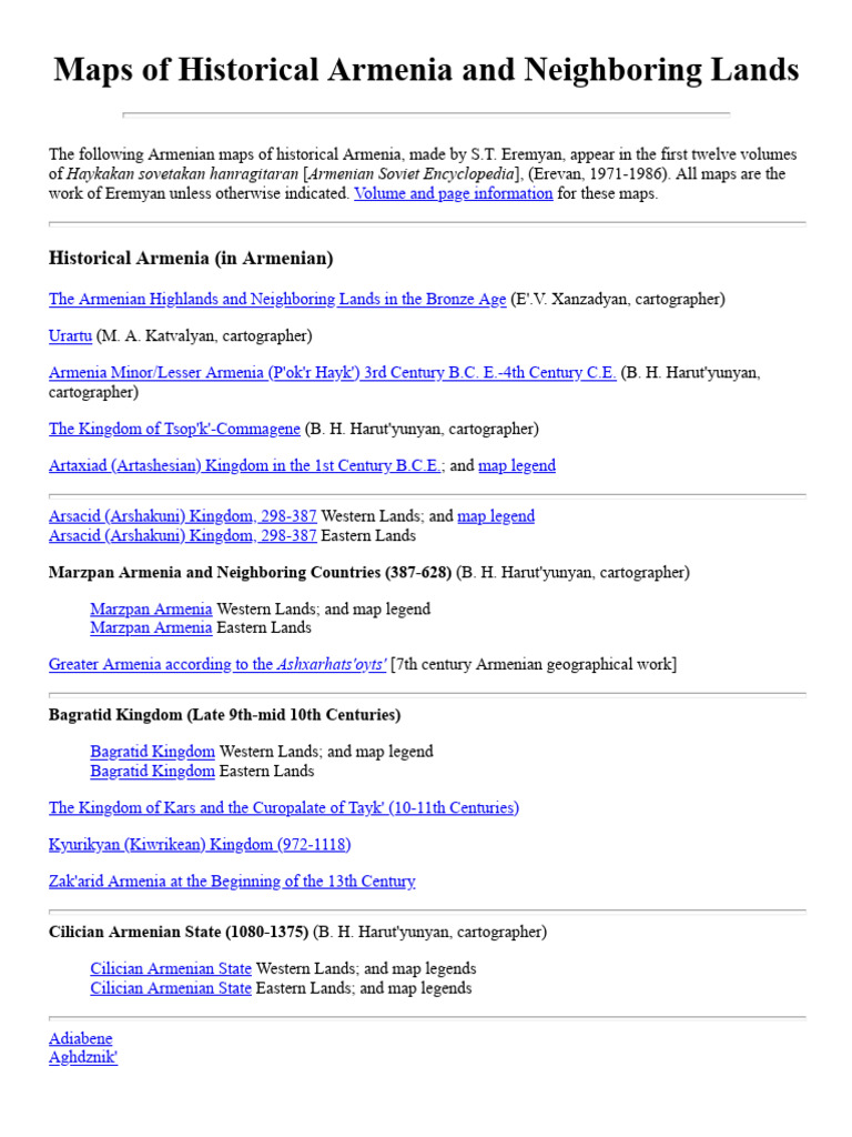 Historical Maps of Armenia | PDF | Armenians | Armenia