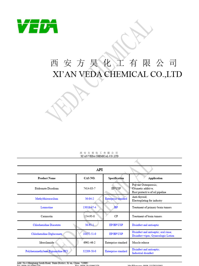 Chemical Product Catalog | PDF | Chemical Compounds | Chemistry