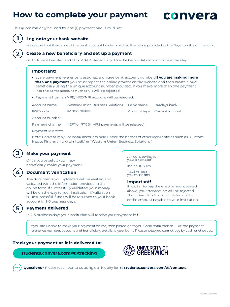 Instructions | PDF | Payments | Banks