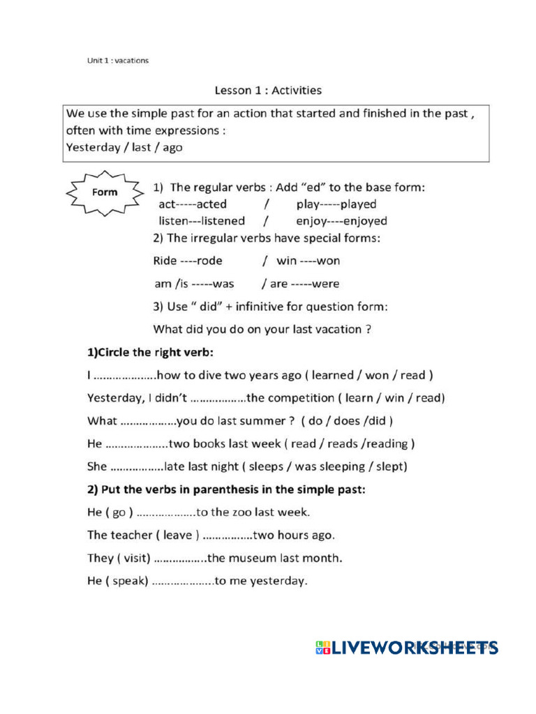 Unit 1 lesson 1 | PDF