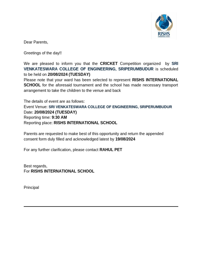 CRICKET Consent Form | PDF