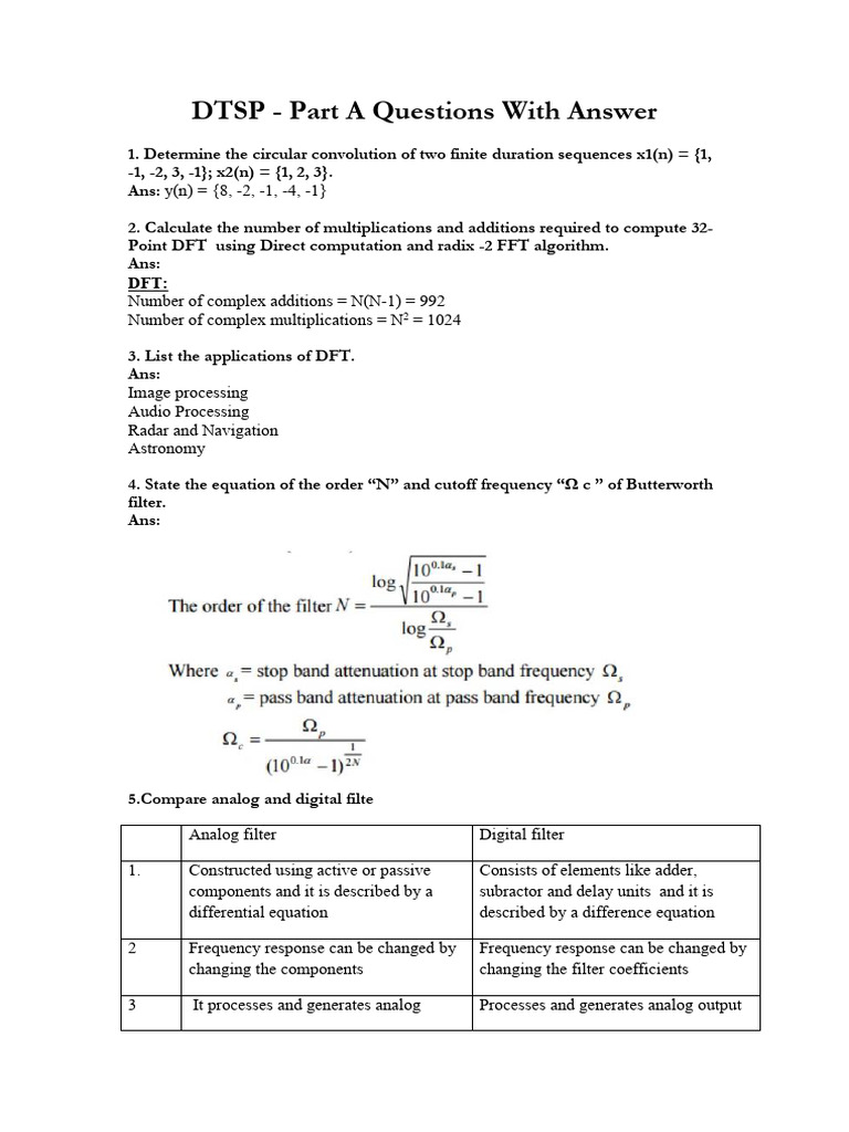DTSP - CIA1-TwO Mark | PDF