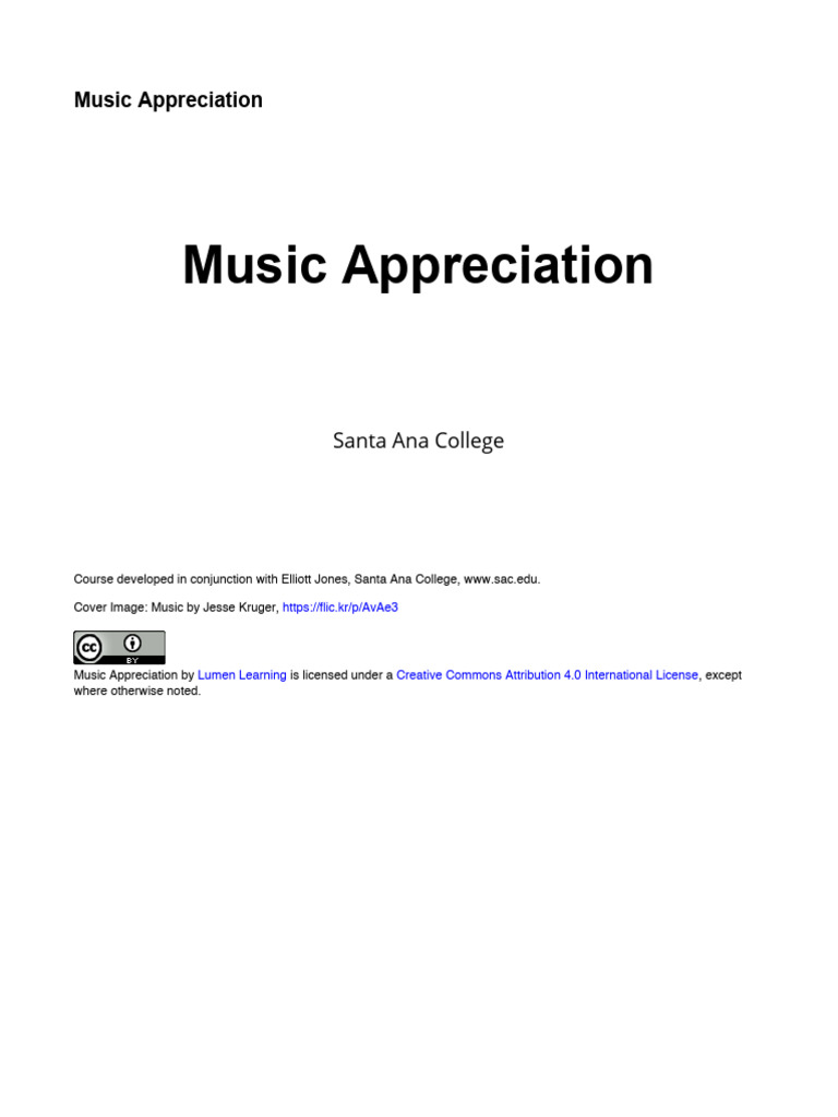 Music-Appreciation_1-24-17 | PDF | Baroque Music | Classical Period (Music)