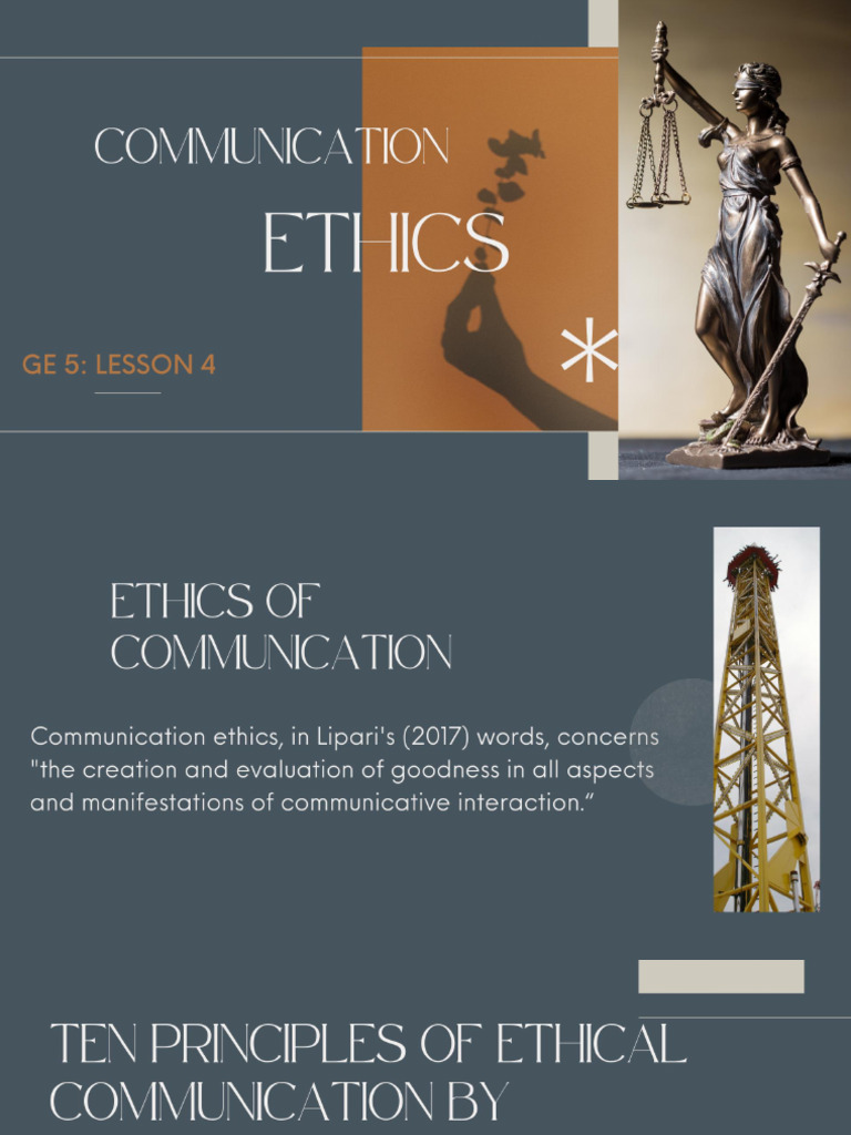 GE 5 Lesson 4 Ethics of Communication | PDF