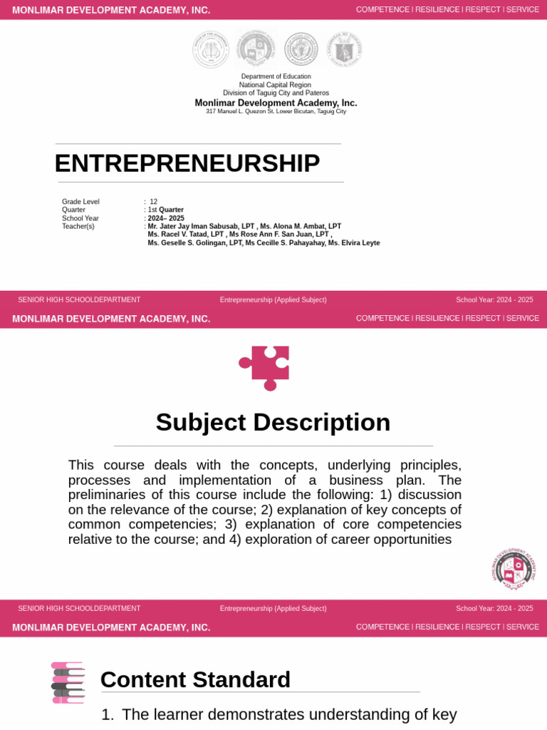 q1 PPT 3 Entrepreneurship | PDF | Market (Economics) | Marketing